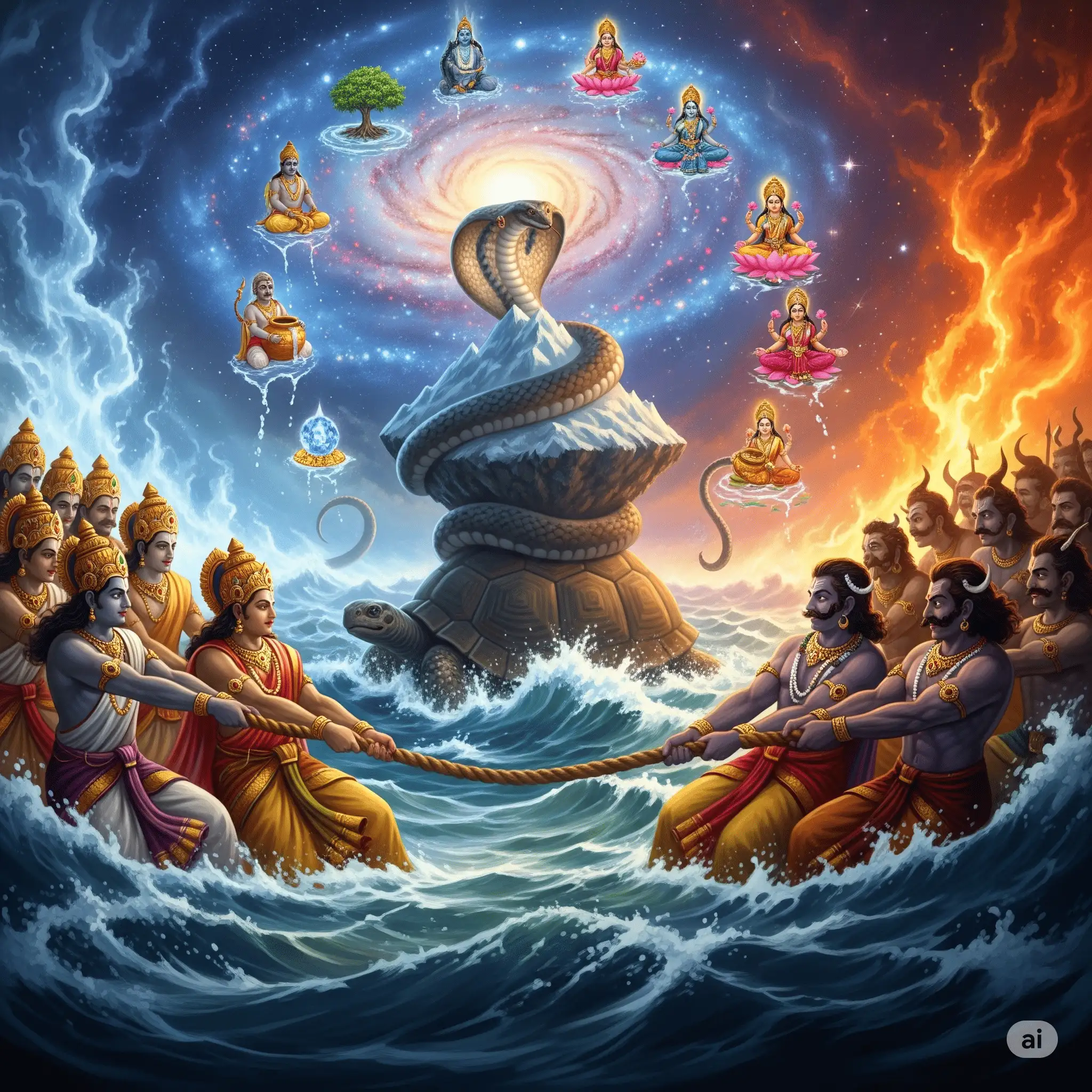 El Batido del Océano de Leche: Samudra manthan y su mensaje